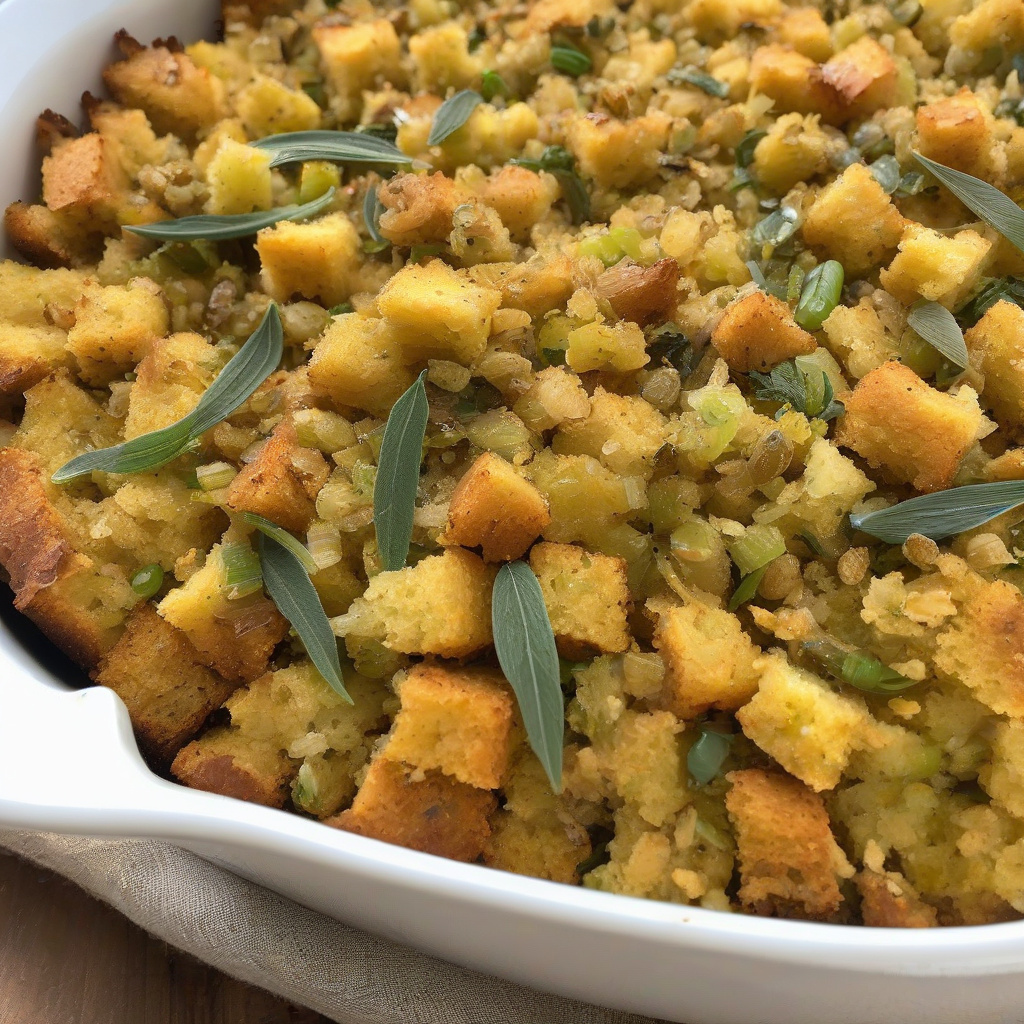 Bobby Flay's Cornbread Stuffing Recipe: Savory Thanksgiving Side - 90 ...