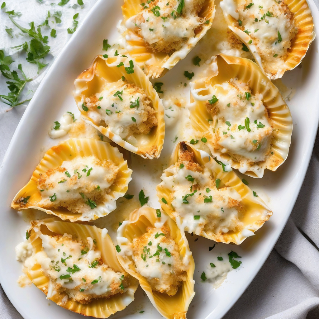 Crab Stuffed Shells Recipe: Jumbo Shells Filled with Rich Crab Filling ...