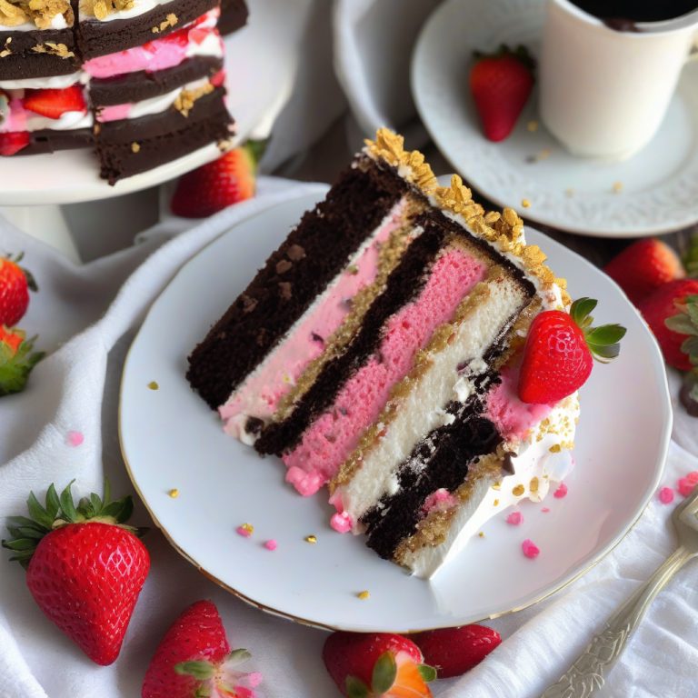 Half Oreo Half Strawberry Crunch Cake Recipe: Twin Delight Dessert ...