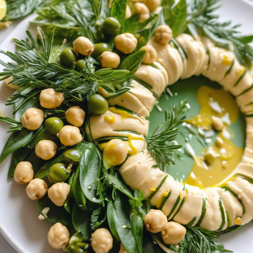 Hummus Wreath Recipe: Stunning Centerpiece for Holiday Gatherings - 90 ...