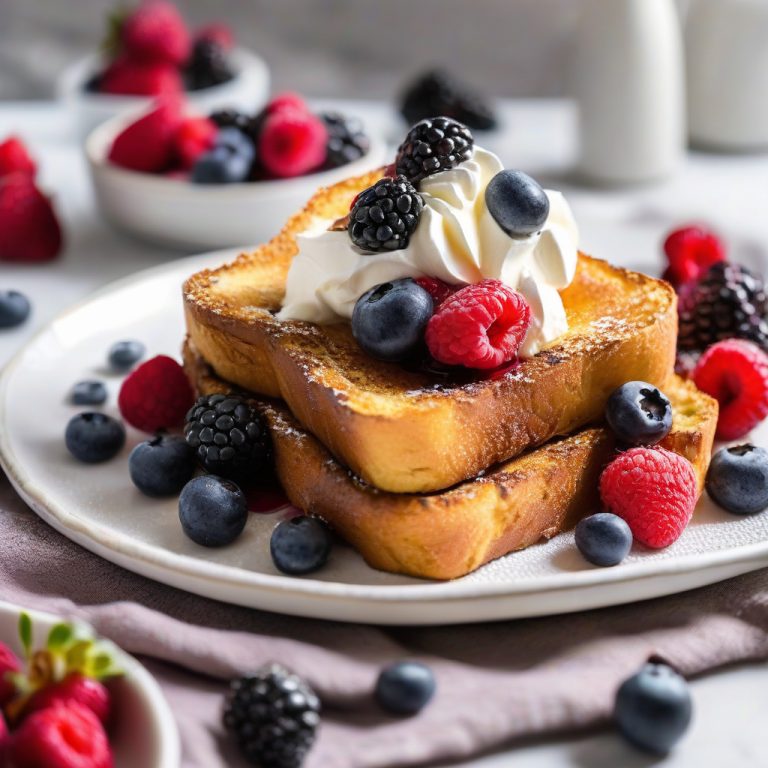 OMG French Toast Recipe: Stuffed with Cream Cheese & Fresh Berries - 90 ...