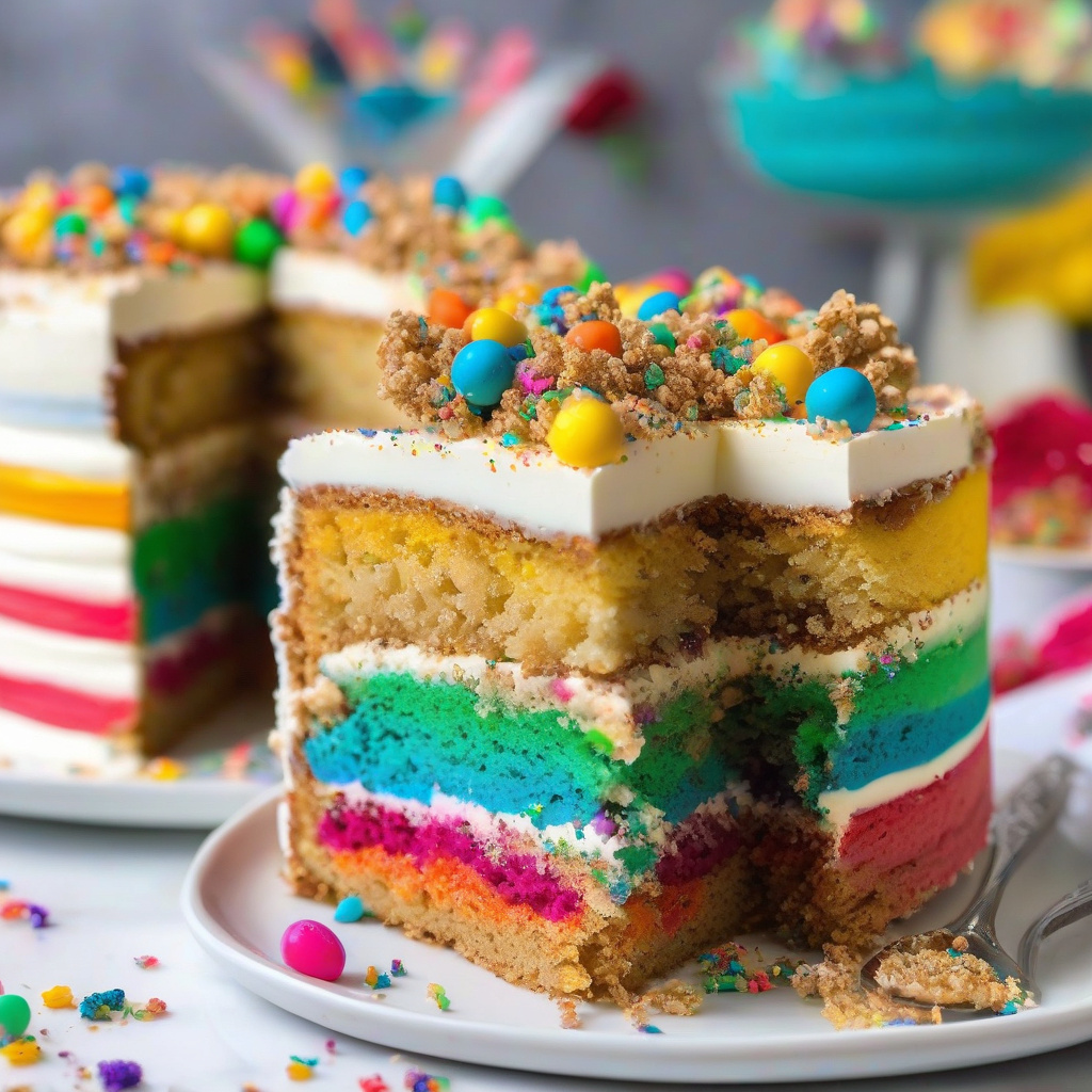 Rainbow Cookie Crumb Cake Recipe: Colorful Layered Dessert Masterpiece ...