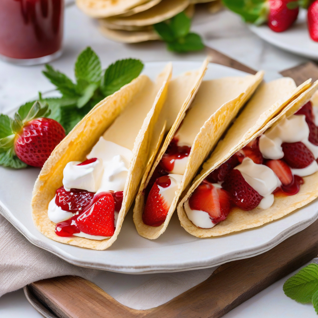 Strawberry Crunch Cheesecake Tacos Recipe: Sweet & Crunchy Dessert ...