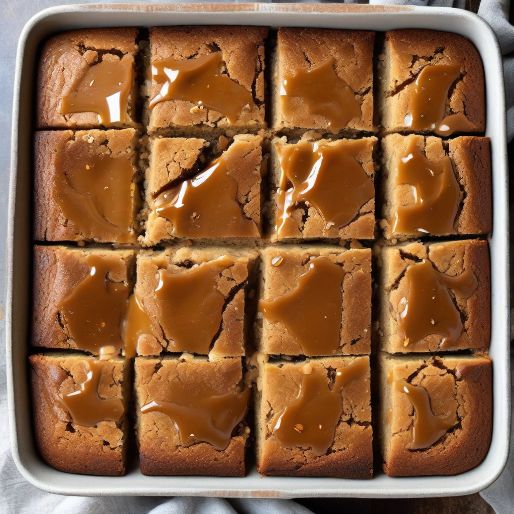 Salted Caramel Blondies Recipe: Chewy Center with Crunchy Caramel Top ...